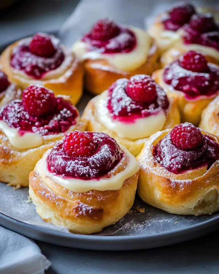 Raspberry Custard Buns