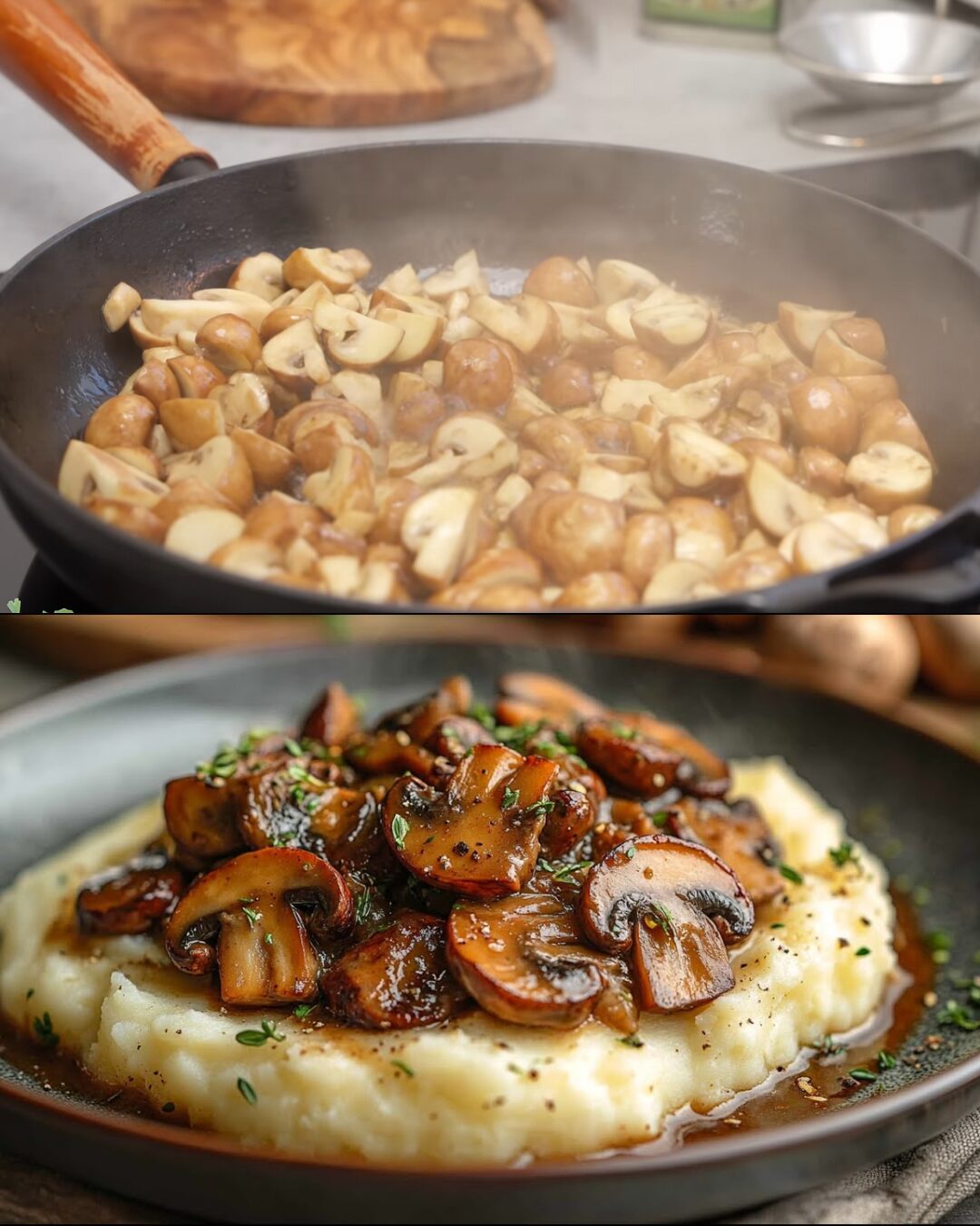 Vegan Mushroom Ragout with Creamy Mashed Potatoes