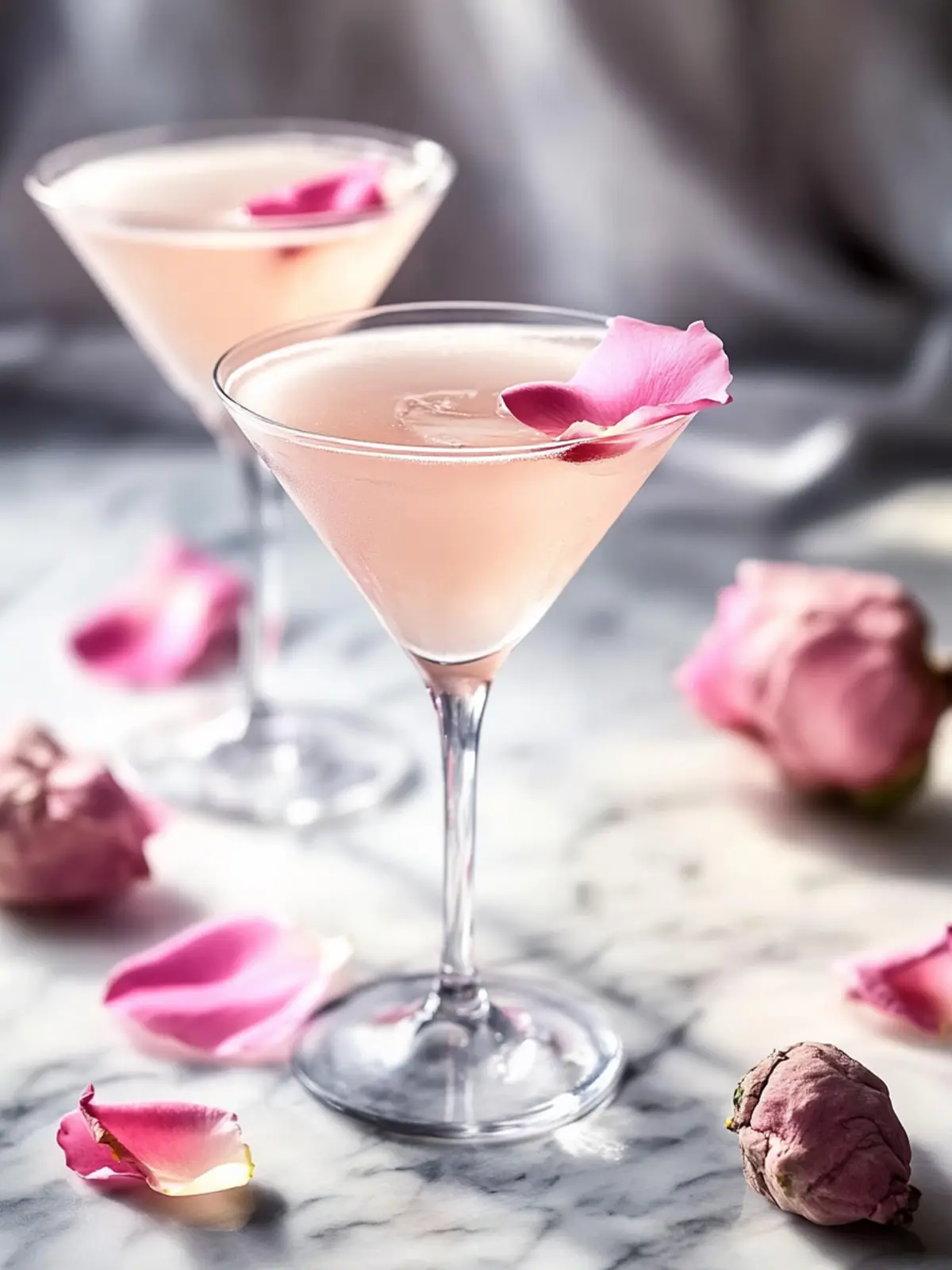 Irresistible Pink Martini – Lychee, Rose & Gin Cocktail