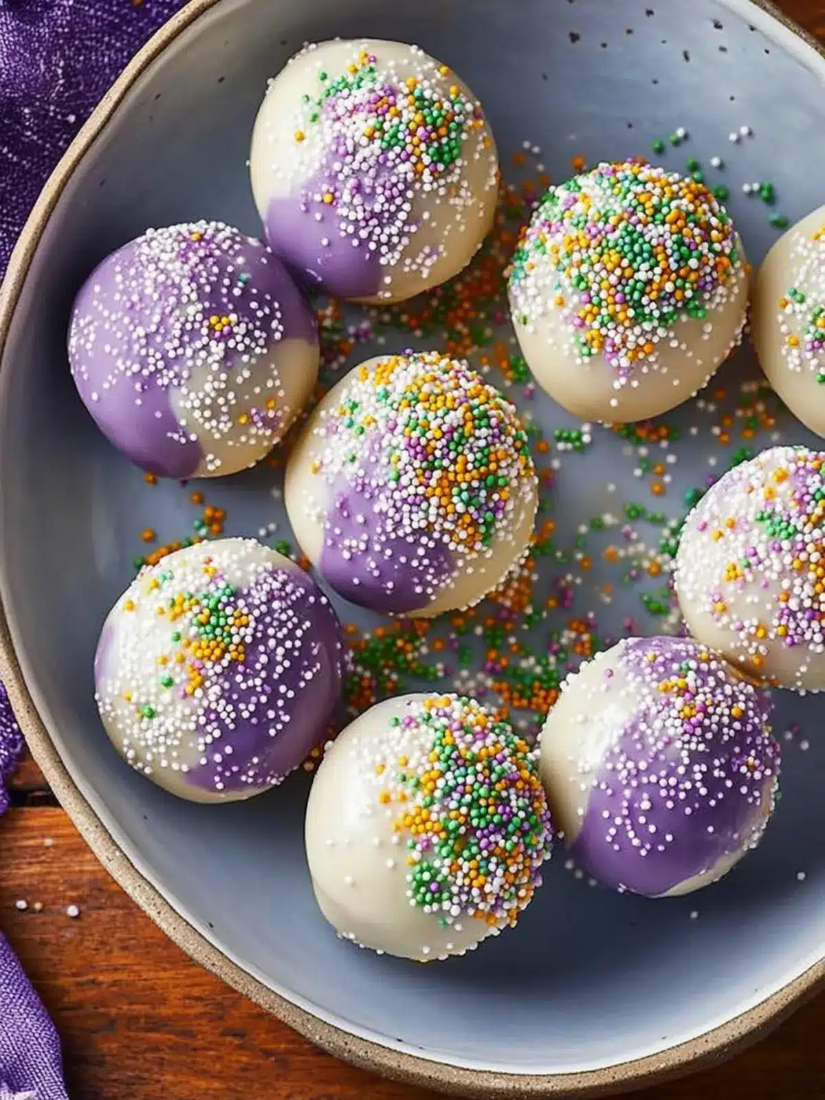 Irresistible King Cake Truffles: Easy Bourbon Delight