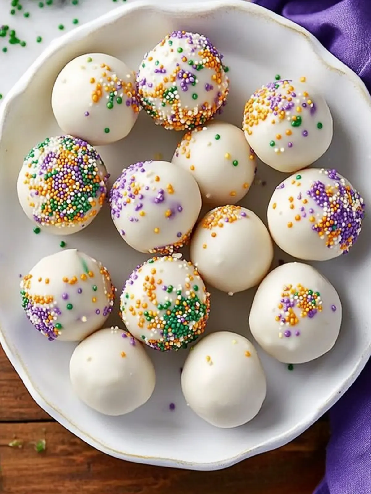 Irresistible King Cake Truffles: Easy Bourbon Delight