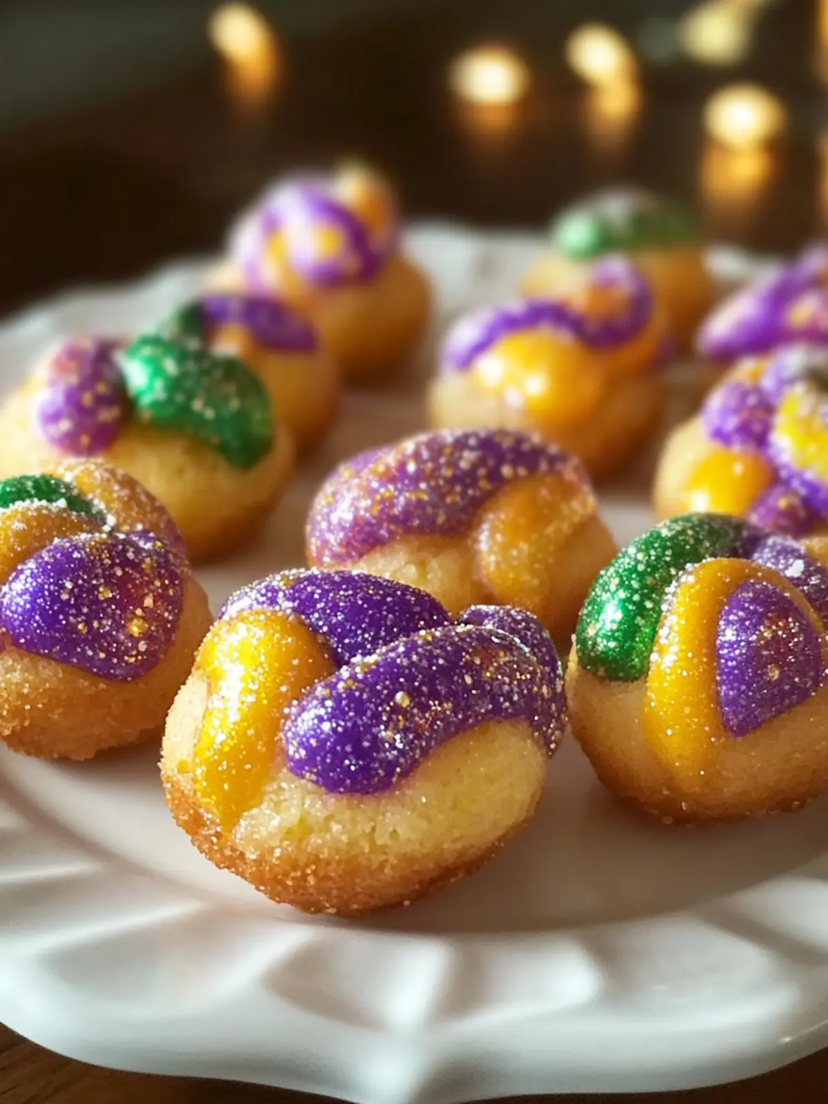 Delicious Mini King Cake Bites: Irresistible Festive Treats