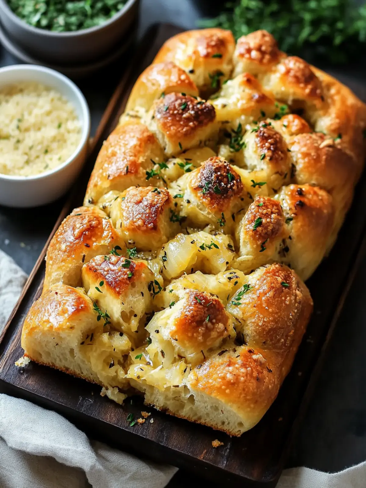 Irresistible Pull Apart Garlic Bread with Magical Garlic Flavor