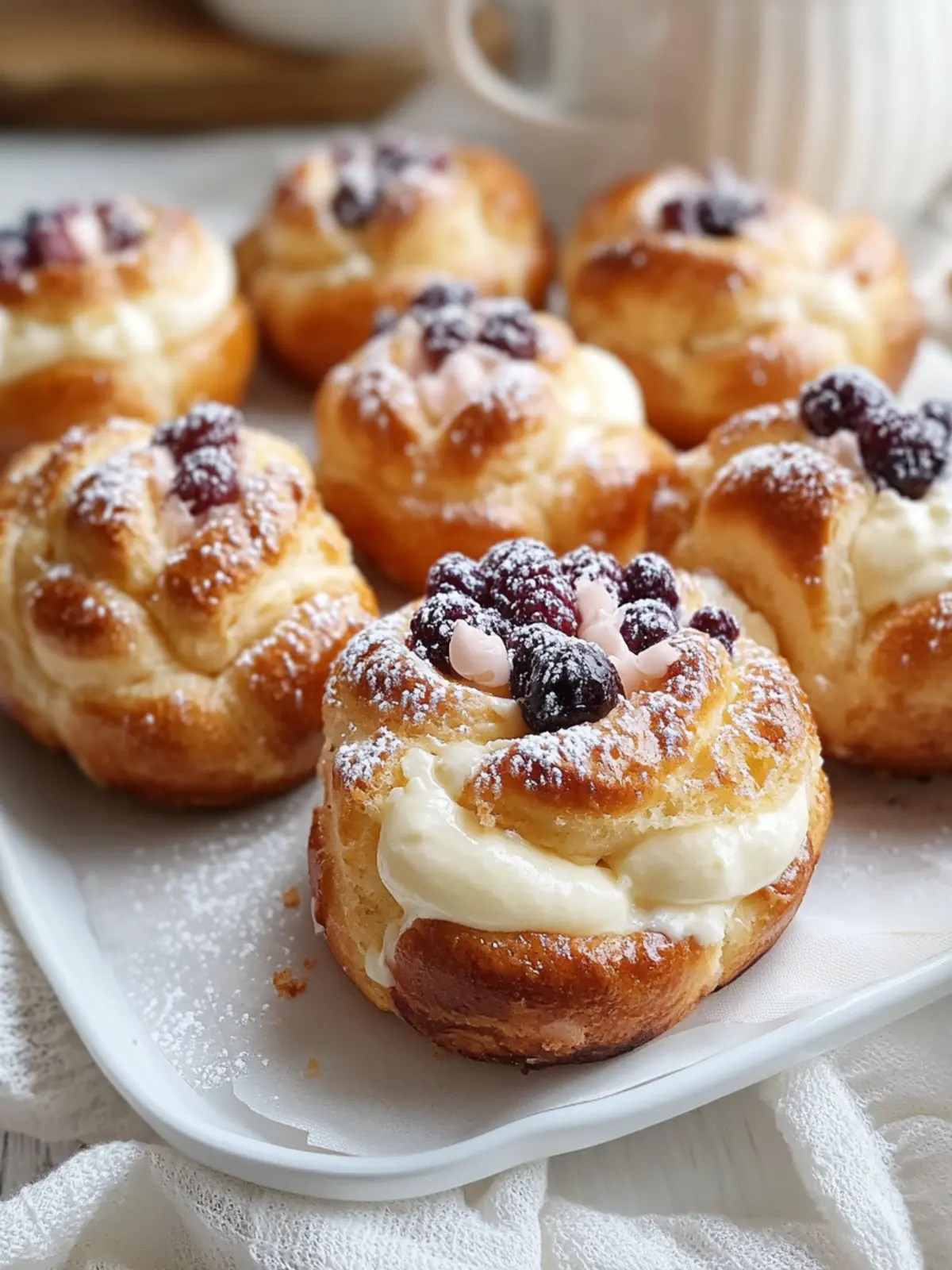 Irresistible Danish Carnival Buns with Vanilla Cheesecake Delight