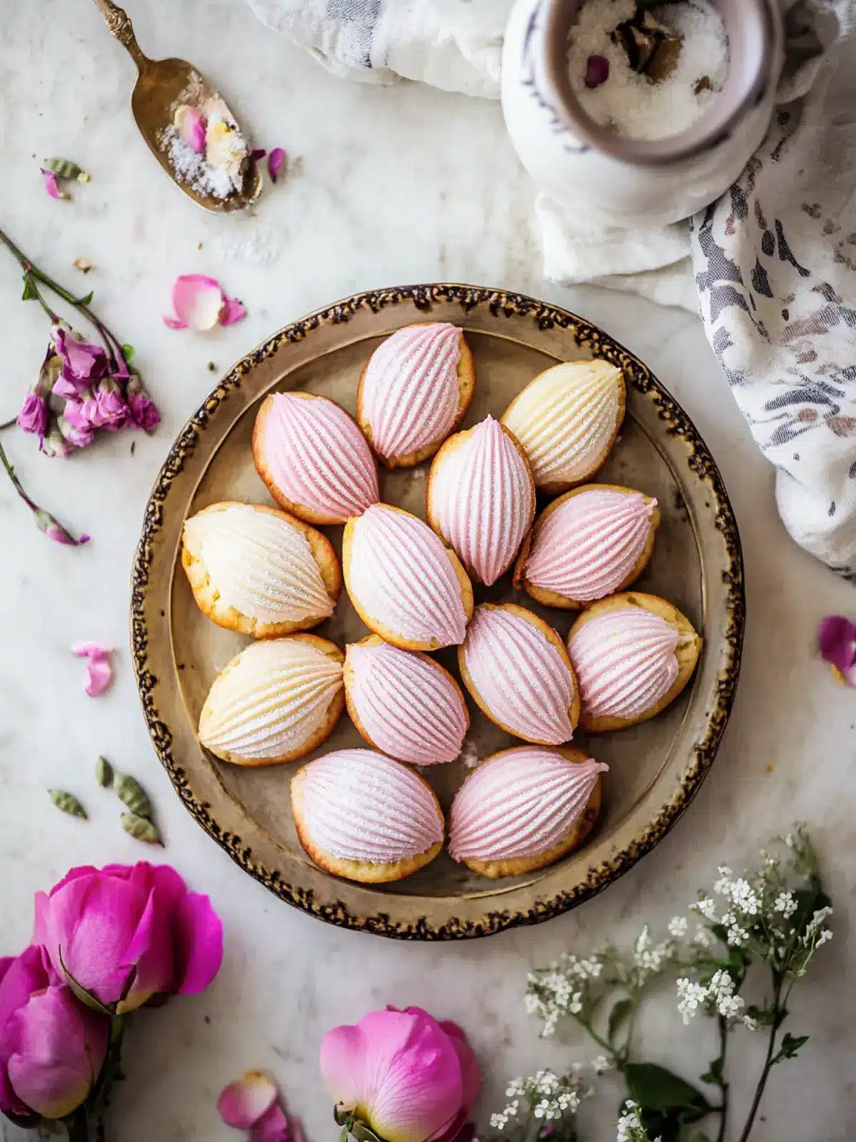 Easy Homemade Madeleines with Delicious Rosewater & Cardamom